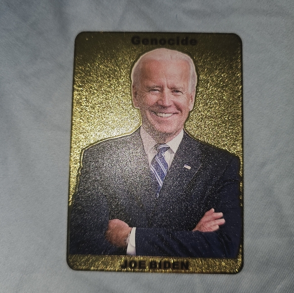 Metallic Elegance | Other | Collector Cards Genocide Joe Biden Metal ...